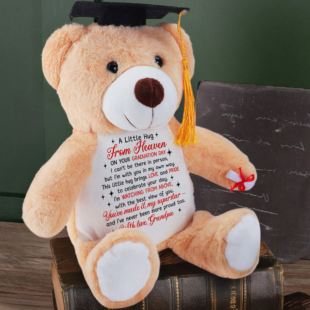 A Little Hug From Heaven - Personalized Graduation Teddy Bear – Hugsify